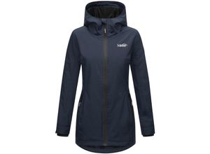 4059072883147 - MARIKOO Damen Sportliche Jacke Outdoorjacke Lange Übergangs Regenjacke mit Kapuze Honigbeere