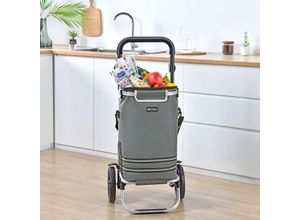 4059438622496 - [encasa] - Einkaufstrolley Namborn 41 Liter bis 20 kg Dunkelgrau Grau