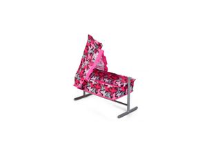 3800146258139 - Puppenbett Puppenwiege Butterfly 9339 mit Himmel und Rüschchen 59x295x61cm