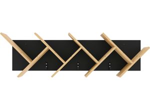 4029494126306 - Wandregal Büchen 2 Regale Gr B H T 1275 cm x 385 cm x 255 cm 7 St offene Fächer schwarz (schwarz artisan) Hängeregale