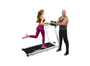 4056551083050 - Miweba Sports Laufband Home Track HT500 klappbar 1-14 km h Handy -Tablethalter 12 Programme (Weiß)