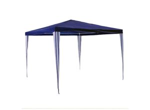 4051814389603 - Pavillon 3x3 m in blau PE Plane Partyzelt Gartenzelt Sonnenschutz Stahlgestell