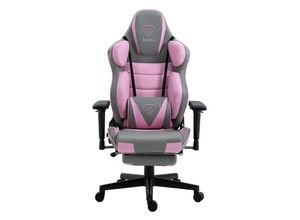 4250931569763 - Trisens - Gaming Stuhl Chair Racing Chefsessel mit Sportsitz und ergonomsichen 4D-Armlehnen Hellgrau   Rosa