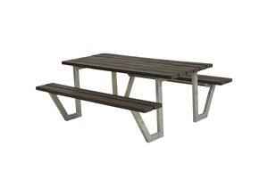 5703393732736 - Gruppensitzbank für 6 Personen Recycling-Kunststoff schwarz kaiserkraft