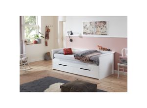 4250468568178 - - Funktionsbett Lina 90x 200 auf 180 x 200 cm Liegefläche ausziehbar u 2 Schubladen