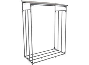 4251756465063 - Kaminholzunterstand Ruston Aluminium I Kaminholzregal Anthrazit I Holzlager Aus Aluminium I Feuerholzregal Für Außen