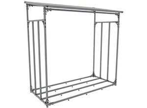4251756465049 - Kaminholzunterstand Ruston Aluminium I Kaminholzregal Anthrazit I Holzlager Aus Aluminium I Feuerholzregal Für Außen