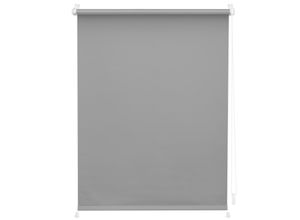 4250434156163 - Seitenzugrollo ORIGINAL Uni Rollo grau (grau weiß) B80cm H150cm Polyester Rollos mit Klemmträger und Farbbeschichtung - für Fenster und Türen Klemmfix