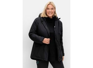 4063136932405 - Große Größen Wasser- und winddichte Outdoorjacke schwarz Gr48