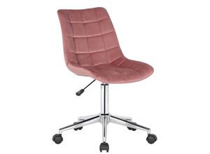 4251756453411 - Bürostuhl Medford Samt I Drehstuhl Für Home-Office I Schreibtischstuhl Höhenverstellbar Mit Drehfunktion Metallgestell Und Rollen
