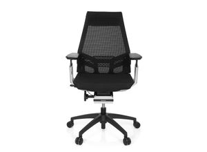 4251084661151 - Profi Bürostuhl GENIDIA SMART BLACK CM Netzstoff mit Armlehnen hjh OFFICE