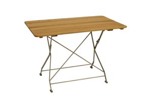 4050747090198 - Gestell Flachstahl verzinkt + transparent pulverbeschichtet Biergarten - Garnitur MÜNCHEN 5-teilig (4x Stuhl 1x Tisch 70x110cm) Flachstahl verzinkt + Robinie