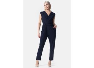 4260480128458 - PM SELECTED Damen Overall Business Jumpsuit Wickeloptik mit Bindegürtel ohne Ärmel in Einheitsgröße PM36