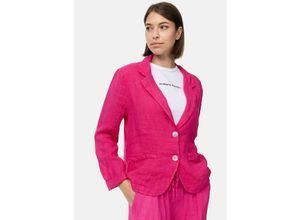 4262429951554 - PM SELECTED Damen Edler Leinen Kurzblazer Business Blazer mit Reverskragen in Einheitsgröße PM53