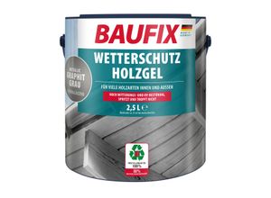 4014505071867 - BAUFIX Metallic Wetterschutz-Holzgel graphitgrau seidenglänzend 25 Liter Holzlasur