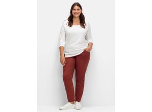 4063137027407 - Große Größen Schmale Jeans aus Baumwollstretch rotbraun Gr54