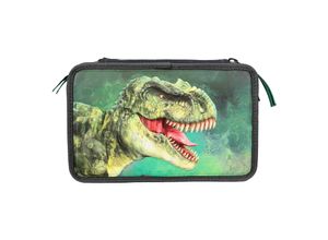 4010070647797 - 3-Fach Federtasche mit 3D Effekt Dino World 20 x 13 cm