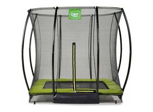 8720088262474 - Exit Toys Trampolin Silhouette Ground Rechteckig 153x214 (5x7ft) + Sicherheitsnetz (Lime) grün