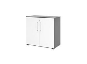 4032062184493 - HAMMERBACHER Aktenschrank Popular V928T2 G W BS grafit weiß 1 Fachboden 800 x 420 x 748 cm