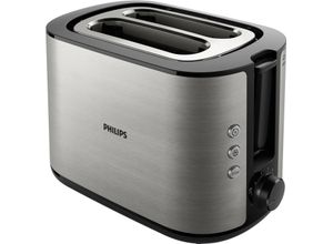 8710103907015 - PHILIPS 2-Scheiben-Toaster Viva HD2650 90 Brötchenaufsatz 950 Watt silber