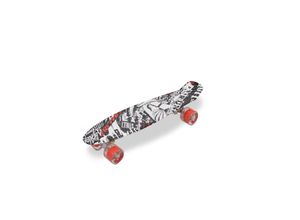 3800146226169 - Byox Kinder Skateboard 22 Skull 85A PU LED Rollen ABEC 7 Lager Aluminium-Achsen rot