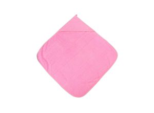 3800166100043 - Baby-Badehandtuch 80 x 80 cm Kapuzenhandtuch Badetuch ab Geburt rosa