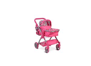 3800146264833 - Puppenwagen Puppenbuggy Vicky 9620 Tasche Schiebegriff höhenverstellbar in pink