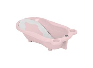 3801402010133 - Kikkaboo Babybadewanne Kai Thermometer Wanneneinlage Wasserablauf Ablagefächer rosa