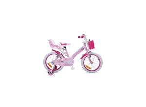 3800146200374 - Byox Kinderfahrrad 16 Zoll Puppy rosa Stützräder Puppensitz einstellbar