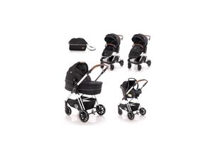 3800151989769 - Kombikinderwagen Angel 3 in 1 Gummiräder Autositz Babywanne Sportsitz schwarz