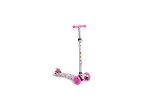 3800146225216 - Byox Kinderroller Scooter Rapture aus Alu Wassertransferdruck PU Leuchträder weiß