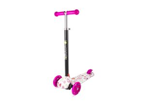 3800151980179 - Kinderroller Yuppee 3 PU-Räder mit Licht höhenverstellbar Bremse pink