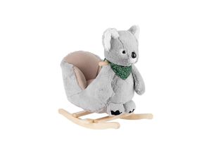 3801201040010 - Kikkaboo Schaukeltier Koala mit Sitz Rückenlehne Fußstützen Holzgriffe Kufen grau