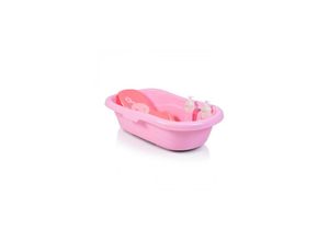 3800146264376 - Babybadewanne Santorini Zubehör 90 cm Thermometer Shampoospender ab Geburt rosa