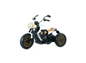 3800931054045 - Kinder Elektromotorrad TURBO Bluetooth MP3 USB Lichter bis 30 kg weiß