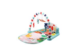 3800931043681 - Spielcenter Animals Spielbogen Krabbeldecke Musiktasten Licht Tiere grün