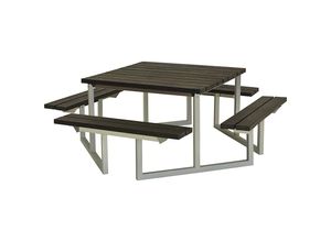 5703393732910 - Gruppensitzbank für 8 Personen Recycling-Kunststoff schwarz kaiserkraft