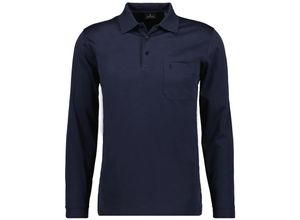 4046062359607 - RAGMAN Poloshirt Brusttasche Langarm für Herren blau S