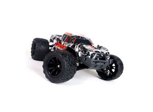 4260259878058 - ES-Toys RC Elektro Monster Truck Gaser 900 114 bis 40 km h schnell Allrad schwarz orange