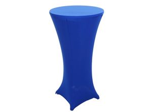 4057651422596 - Set Stehtisch + Stehtischhusse MCW-J30 Bistrotisch Tischhusse klappbar höhenverstellbar Ø 60cm ~ Husse blau