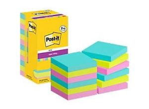 4064035065638 - Post-it Super Sticky Notes Haftnotizen 76 x 76 mm Cosmic Collection Farbig Sortiert 90 Blatt Vorteilspack 8 + 4 Gratis