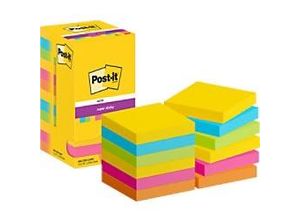 4064035065607 - Haftnotizen 654-12SS-CARN Super Sticky Notes Carnival Collection ultragelb paradiseblau limonengrün powerpink vitalorange 4064 12 Stück