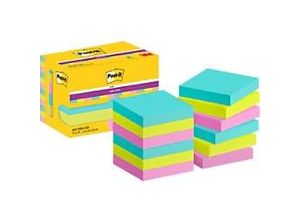 4064035065737 - Haftnotizen blanko 62212SMI Super Sticky Notes Cosmic Collection 48x48mm (BxH) türkis neongrün tropicalpink 12 Blöcke 48 x  12 Stück