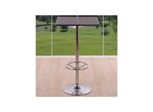 4052826042920 - Bartisch Stehtisch Bistrotisch Buffalo mit Fußablage quadratisch MVG-zertifiziert ~ schwarz