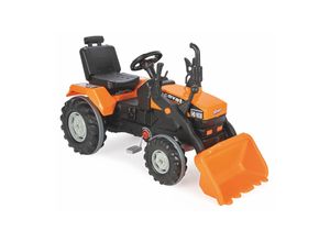 8693461072970 - Pilsan Kinderbagger 07297 Trettraktor Pedale Hupe bewegliche Schaufel bis 50 kg orange