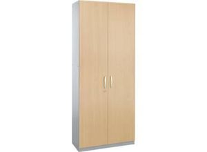 4250510835401 - Genius Flügeltürenschrank TETRIS SOLID Stahlkorpus 5 OH B 1000 mm abschließbar Ahorn_Dekor weißalu