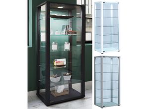 4051814409035 - Holz Glas Vitrine Sammelvitrine Glasvitrine Schaukasten Standvitrine Kavisa L