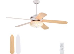 0783501268482 - Deckenventilator Mit Beleuchtung 132cm Ceiling Fan Mit Fernbedienung