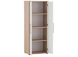 4027181119891 - Aktenschrank Antero 701869 weiß eiche 3 Fachböden 651 x 410 x 1636 cm