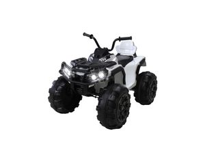 4056551041715 - Kinderquad Bumper Kinder-Elektroauto mit Fernbedienung 70 Watt Stoßdämpfer Bremsautomatik LED (Weiß)